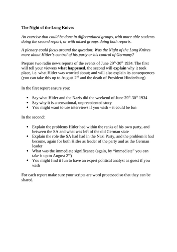 The Nazis Rise to Power | Teaching Resources