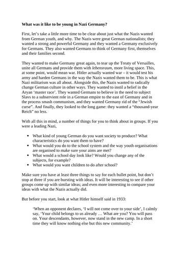 Life in Nazi Germany | Teaching Resources