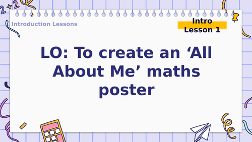 Back to School Maths About Me - Year 3/4 Fun Poster Display Resource ...