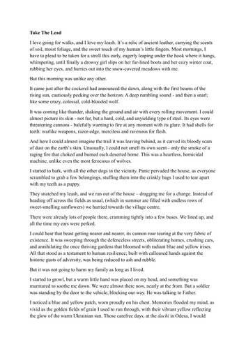 30 30 Creative Writing Model Coursework Response Edexcel Igcse