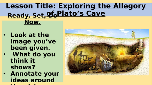 KS3 - Religious Studies/ Education Lesson (RS) - Plato's Cave ...