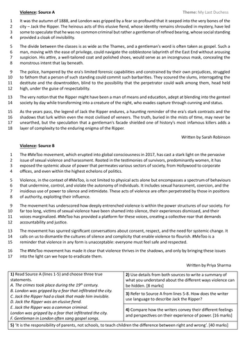 Unleashing Power and Conflict Poetry: AQA English Language Paper 2 ... Unleashing Power and Conflict Poetry: AQA English Language Paper 2 ...