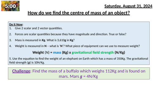 Weight, Mass, and Gravity (AQA GCSE Physics) | Teaching Resources