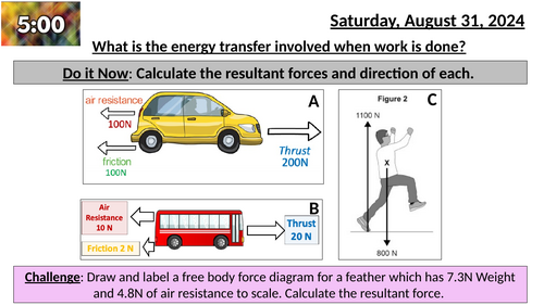 Work Done and Energy Transfers (AQA GCSE Physics) | Teaching Resources