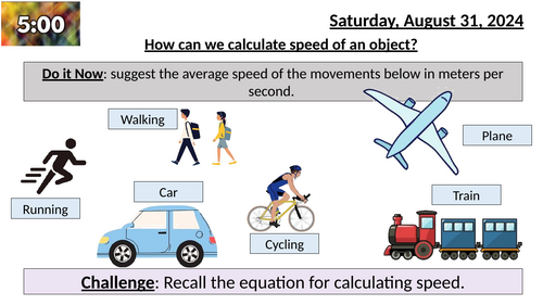 Speed and Velocity and Calculations (AQA GCSE Physics) | Teaching Resources