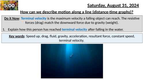 Distance-Time Graphs (AQA GCSE Physics) Lesson | Teaching Resources