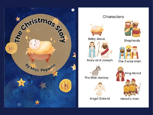The Christmas Story A Nativity Story Powerpoint for K- 2nd Grade ...