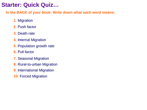 KS3 Migration - 7 - Effects of migration | Teaching Resources