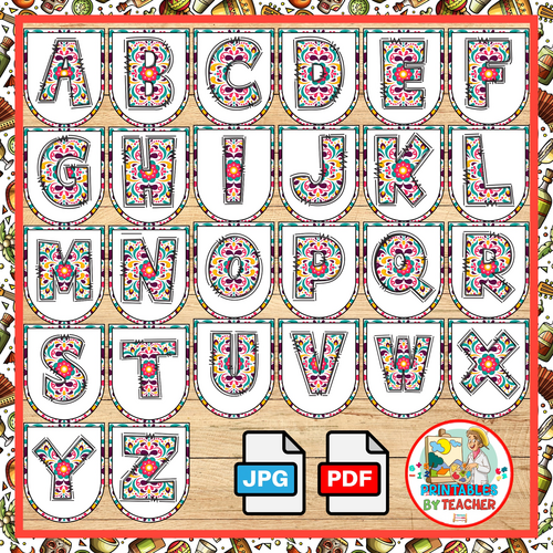 Hispanic Heritage Month Bulletin Board Set Lettering styles-Classroom ...