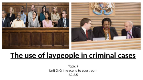WJEC Criminology Unit 3 - Crime scene to courtroom | Teaching Resources