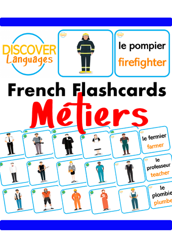 French Vocabulary Flashcards for Jobs and Occupations | Teaching Resources