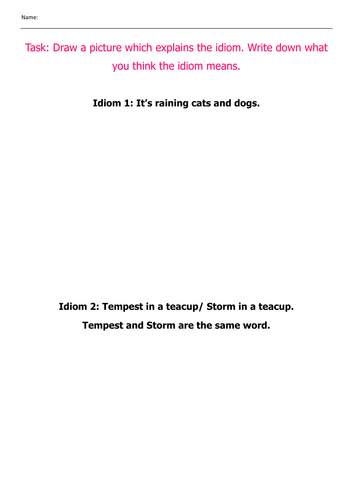 EAL: Weather Idioms | Teaching Resources