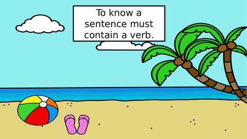 To know a sentence must contain a verb | Teaching Resources