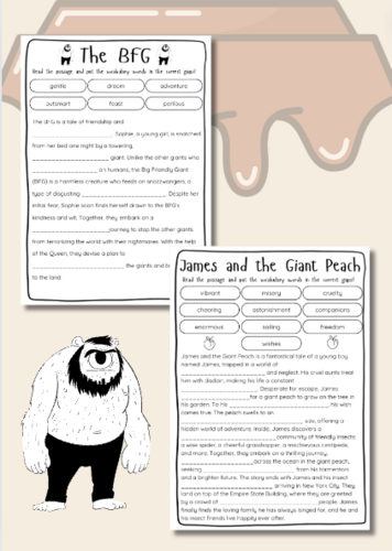 Roald Dahl Day English Vocabulary Activity - KS2 11+ SAT | Teaching ...