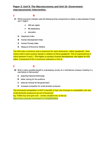 Unit 10: Government macroeconomic intervention (SOW and FULL 4 Week ...
