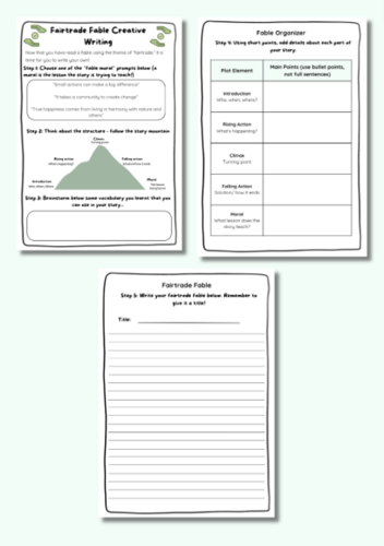 Fairtrade Fortnight English Fable Reading Comprehension and Writing ...