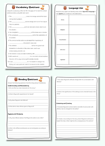 Fairtrade Fortnight English Fable Reading Comprehension and Writing ...