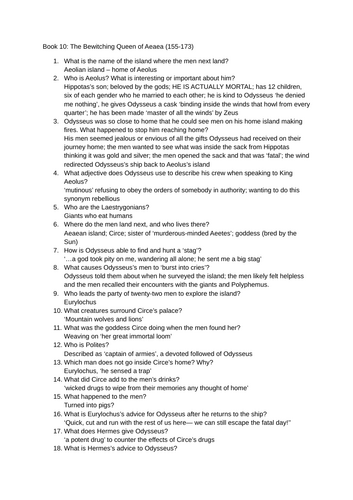 The Odyssesy (Robert Fagles Translation) | Teaching Resources