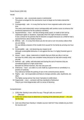 A Streetcar Named Desire | Teaching Resources