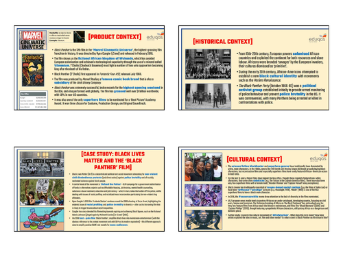 Film Industry: Black Panther SOW | Teaching Resources