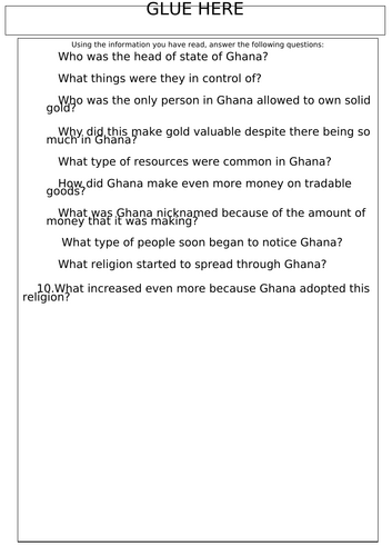 Y7 - African Civilizations - 12 Lessons | Teaching Resources