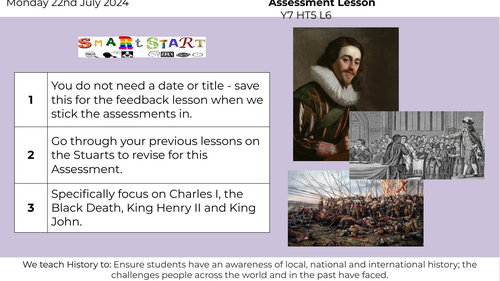 Y7 - Stuarts - 11 lessons + Assessment | Teaching Resources