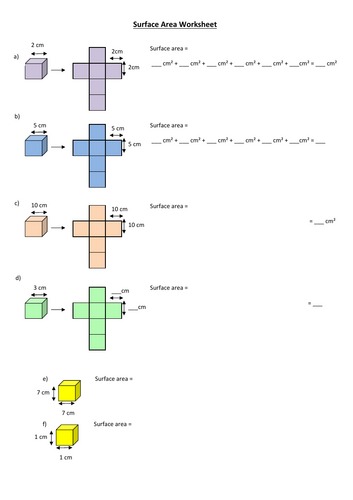 Y7/Y8/Y9-Surface area | Teaching Resources