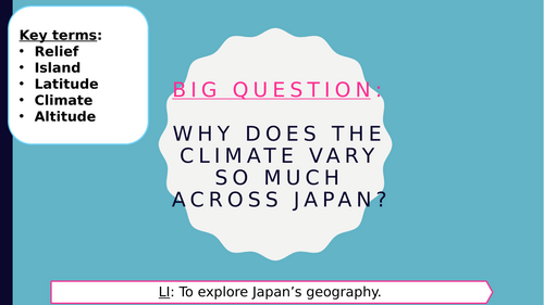 KS3 – Comparing countries L2 – Geography of Japan | Teaching Resources