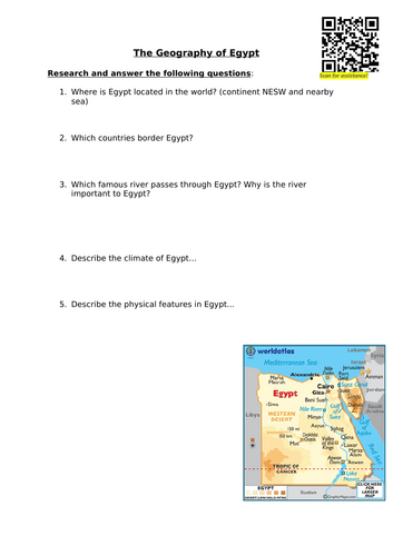 KS3 – Comparing countries L5 – Geography of Egypt | Teaching Resources