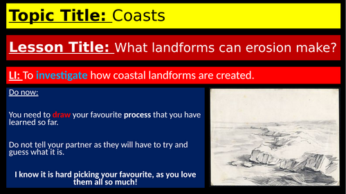 KS3 Coasts - L3 - Erosional landforms | Teaching Resources