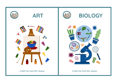 ESL School Subjects Flashcards | Teaching Resources