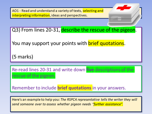 Edexcel IGCSE English Language Paper 1 Q3 | Teaching Resources