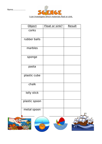 Super science day pack about floating, sinking and density | Teaching ...
