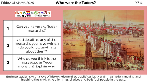 Y7 - The Tudors - 9 lessons + Assessment | Teaching Resources