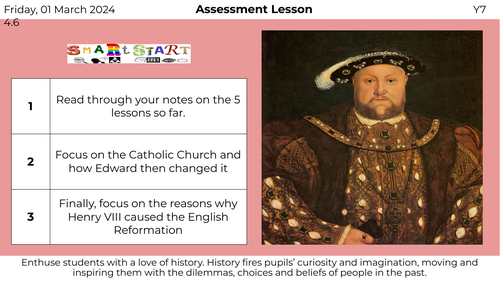 Y7 - The Tudors - 9 lessons + Assessment | Teaching Resources