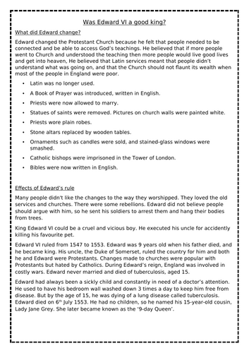 Y7 - The Tudors - 9 lessons + Assessment | Teaching Resources