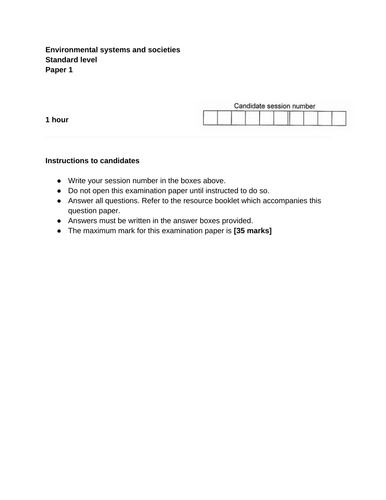 ESS Foundations - Unit Test (Paper One) First Teaching 2024 | Teaching ...