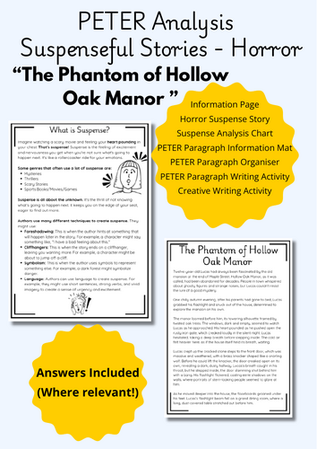 Horror Suspense PETER Analytical Reading and Writing English Workbook ...