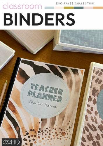 Wild Zoo Animal Theme Editable Binder Covers and Book Covers ZOO TALES ...