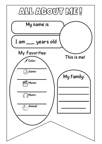 All About Me Activities, for Preschool, Pre-K, and Kindergarten| Back ...