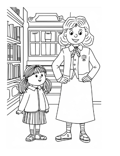 Matilda Roald Dahl A4 Colouring Sheets / Coloring Pages for some Main ...