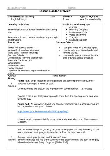 Outstanding Lesson Plan and Resources - English/Poetry/Shakespeare ...