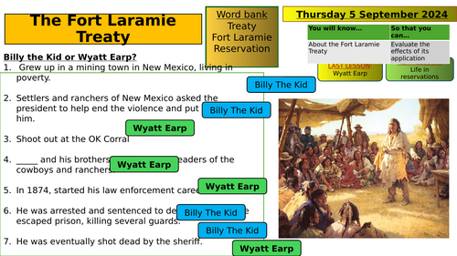 The Fort Laramie Treaty 1851-American West | Teaching Resources