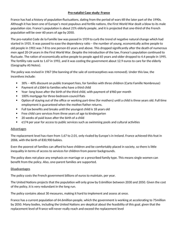IGCSE Geography Unit: Population Dynamics | Teaching Resources