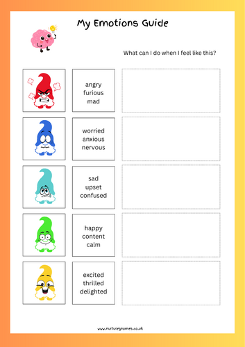 PDF Emotions Guide Worksheets | Teaching Resources