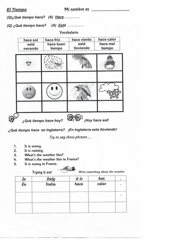 KS2 Spanish Weather | Teaching Resources