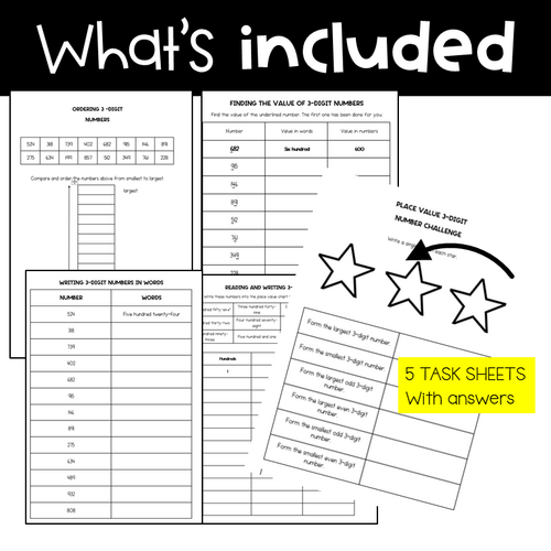 3-Digit Place Value Activity Book | KS1–KS2 Maths | Hundreds, Tens ...