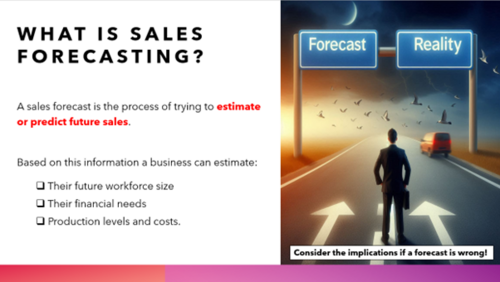 Edexcel Business - Quantitative Sales Forecasting | Teaching Resources