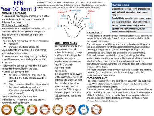 GCSE Food Prep - knowledge Organisers | Teaching Resources