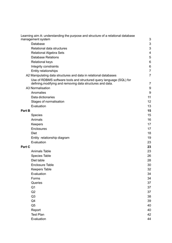 Distinction Level Btec Level 3 Unit 2 Creating Systems To Manage Information Teaching Resources